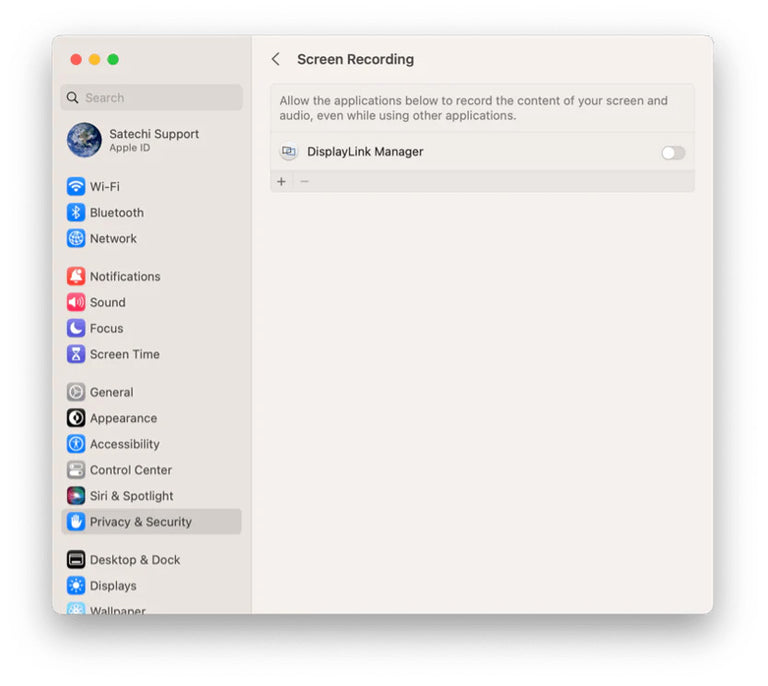 DisplayLink Manager – macOS Installation Instructions – Satechi
