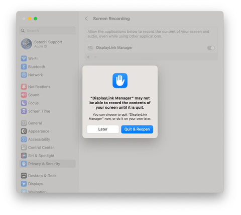 DisplayLink Manager – macOS Installation Instructions – Satechi