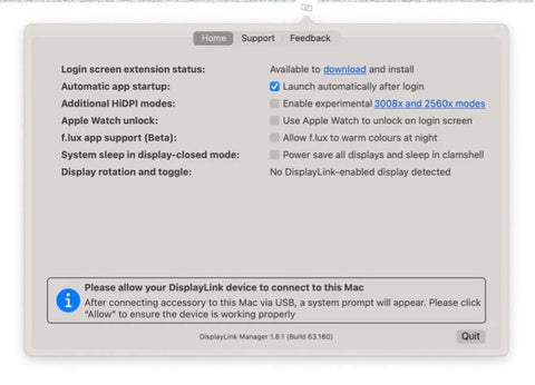 DisplayLink Manager – macOS Installation Instructions – Satechi