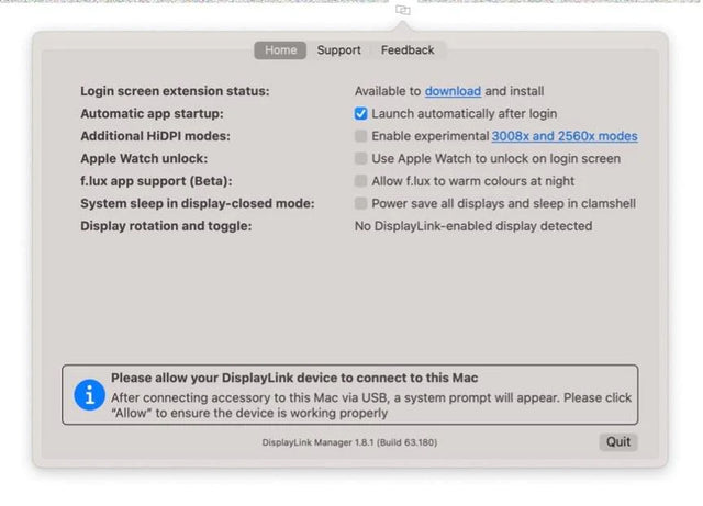 DisplayLink Manager – macOS Installation Instructions – Satechi