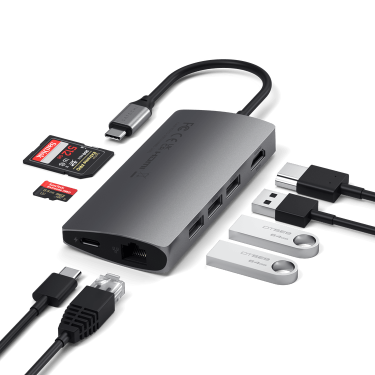 Type-C Multi-Port Adapter 4K with Ethernet V2 – Satechi